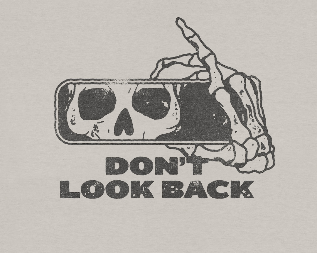 Don't Look Back Skeleton Car Mirror Transparent PNG Digital Download ...