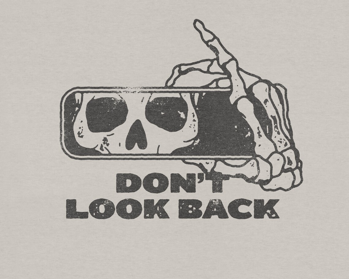 Don't Look Back Skeleton Car Mirror Transparent PNG Digital Download ...