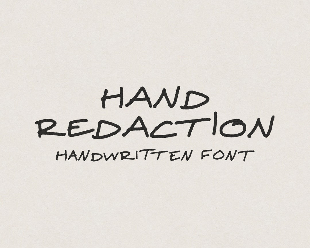 Hand Redaction: Trendy Handwritten Font | Modern Calligraphy, Brush ...