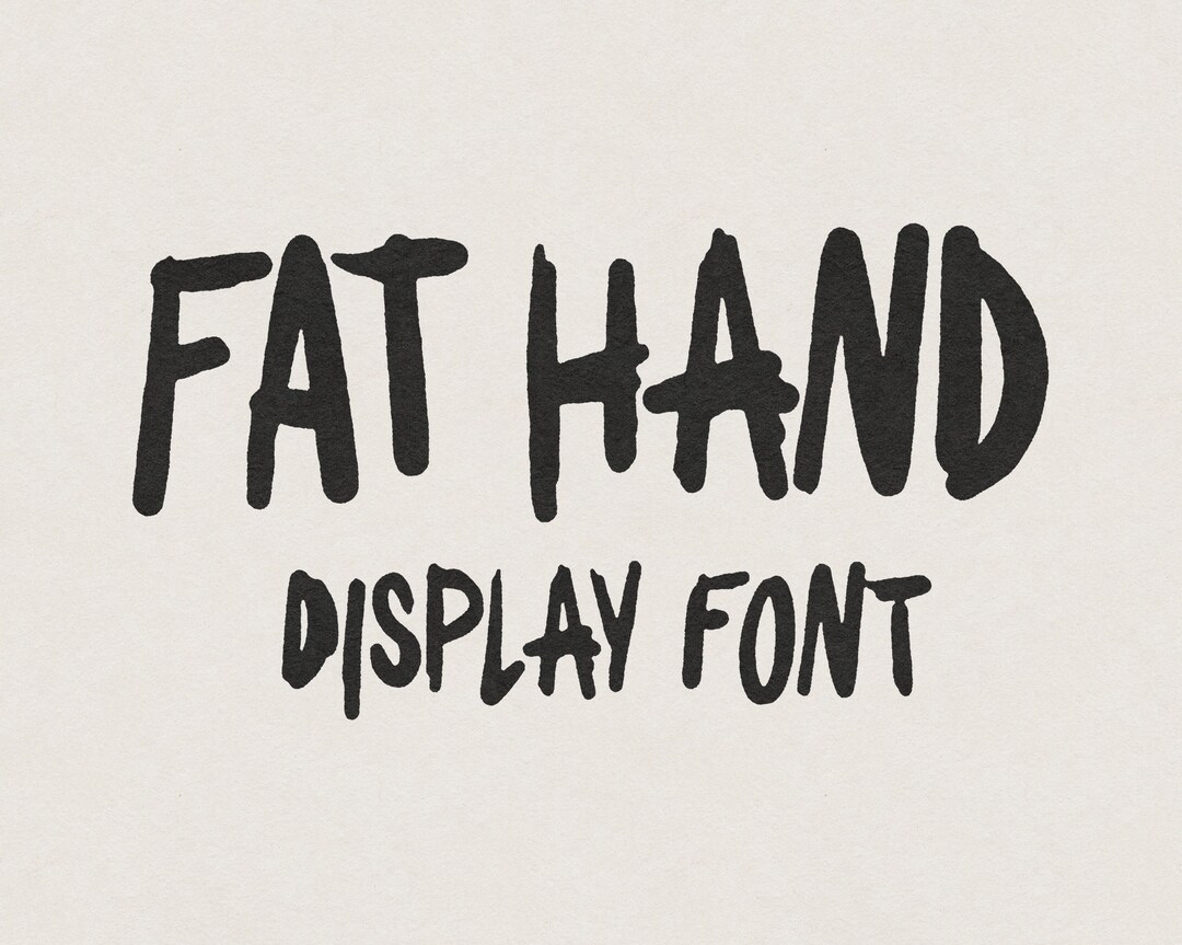 Fat Hand: Trendy Handwritten Font | Modern Calligraphy, Brush, Script ...