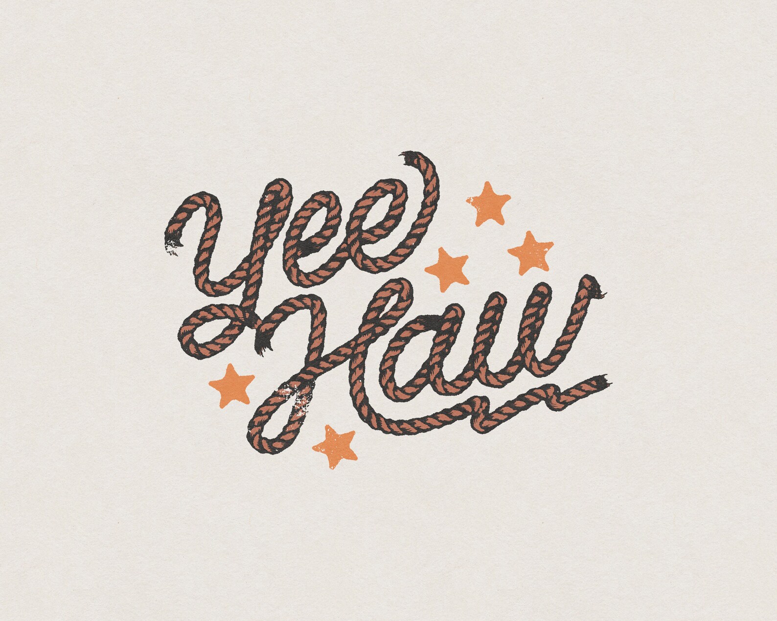 Yee Haw Rope Funny & Humorous Country Western Cowboy Phrase and Saying ...
