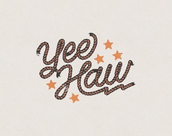 Howdy Blue Rope Png Svg * Retro Country Western Cowboy Phrase and ...