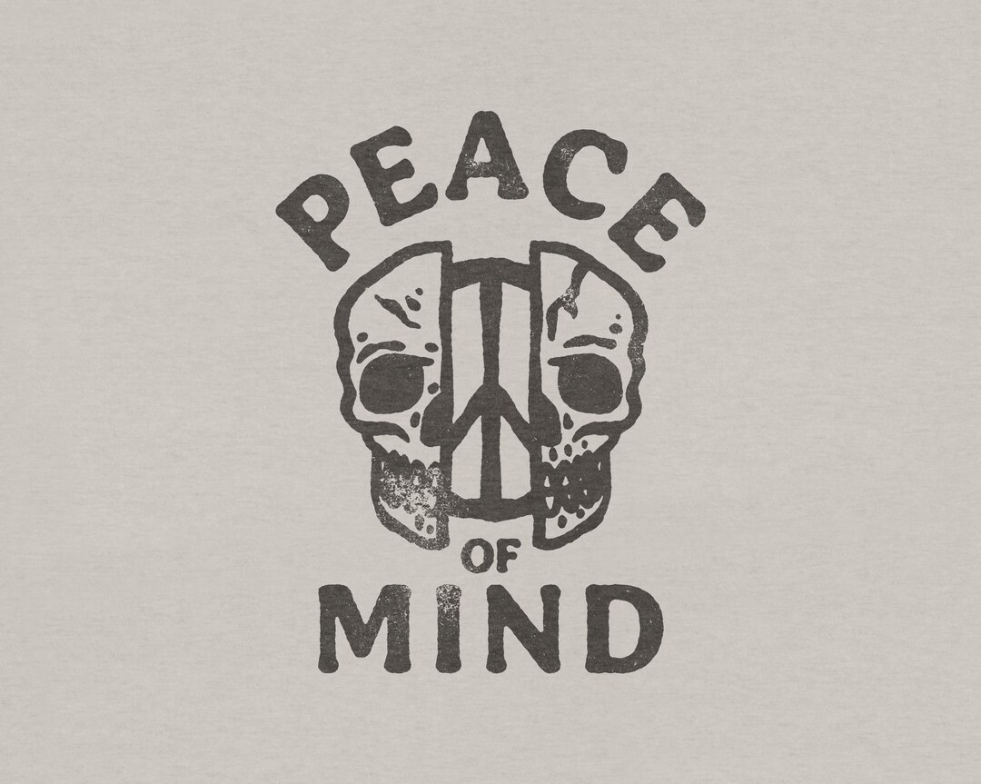 Peace of Mind Peace Sign Skull Hippie Transparent PNG Digital Download ...
