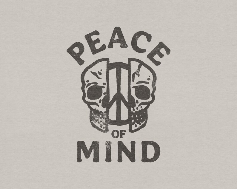 Peace of Mind Peace Sign Skull Hippie Transparent PNG Digital Download ...