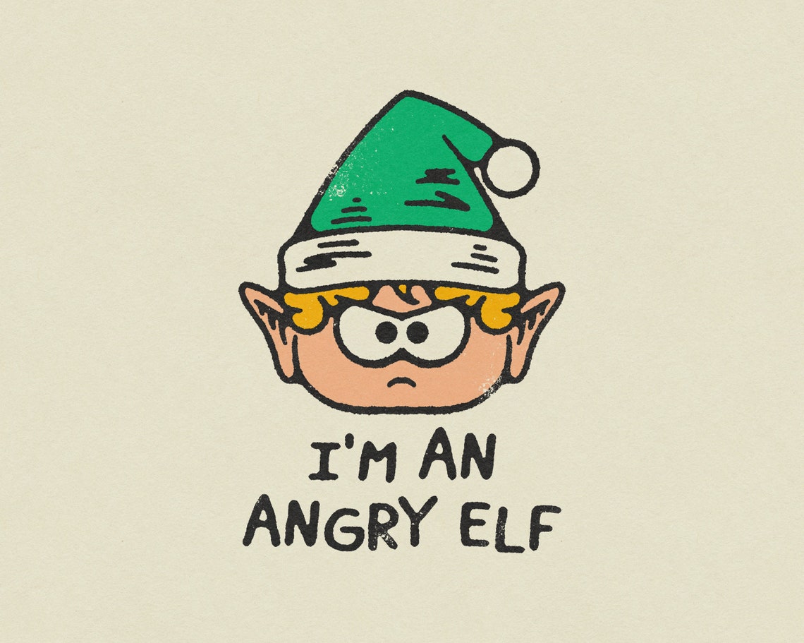 I'm an Angry Elf Funny Retro Vintage Christmas - Etsy