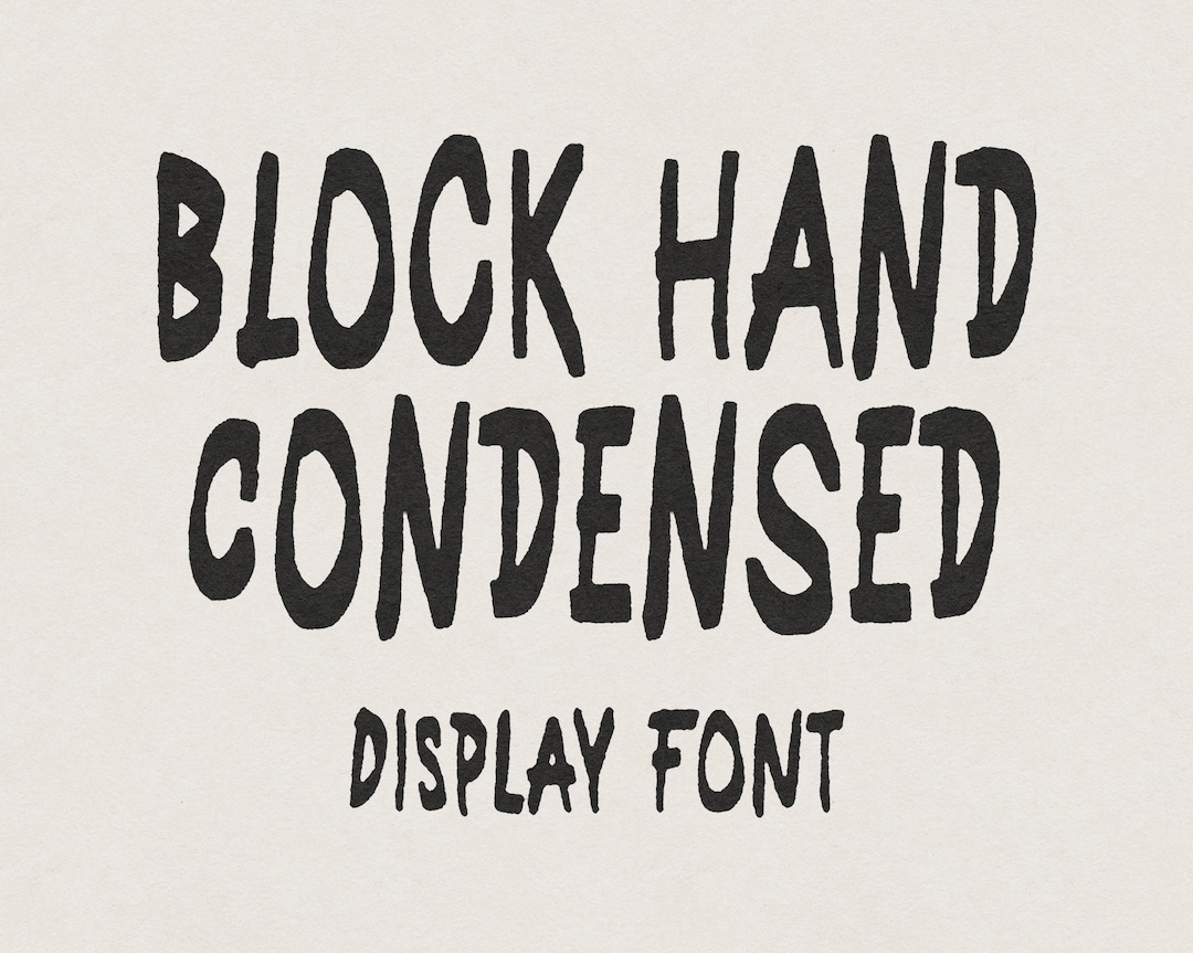 Block Hand Condensed: Trendy Handwritten Font | Modern Calligraphy ...