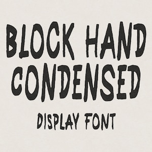Block Hand Condensed: Trendy Handwritten Font | Modern Calligraphy ...