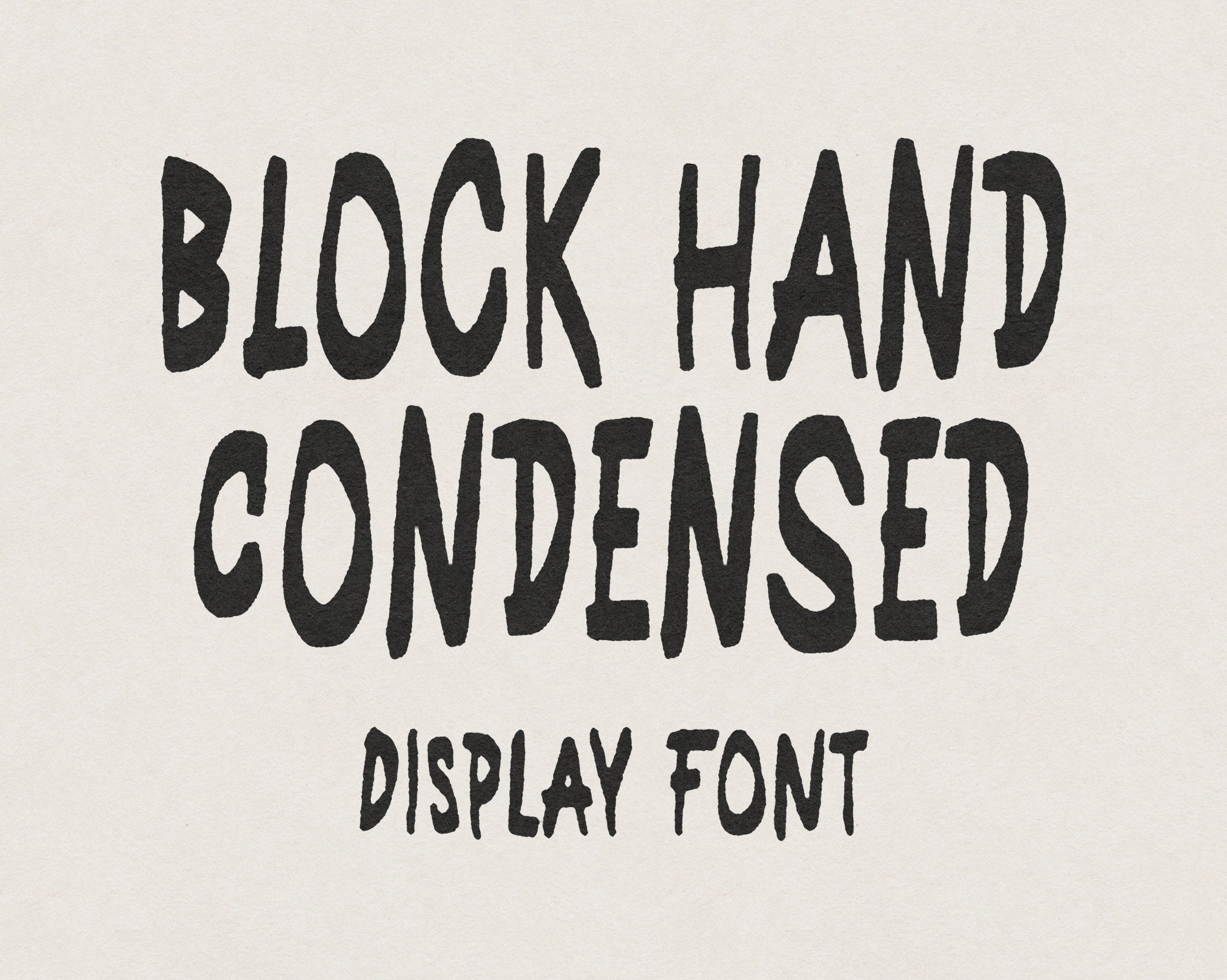 Block Hand Condensed: Trendy Handwritten Font Modern - Etsy