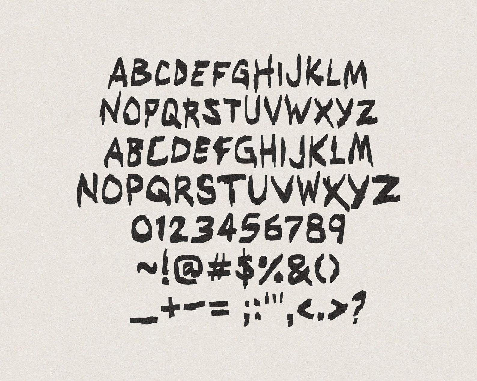 Punk Poster: Trendy Handwritten Font | Modern Calligraphy, Brush ...