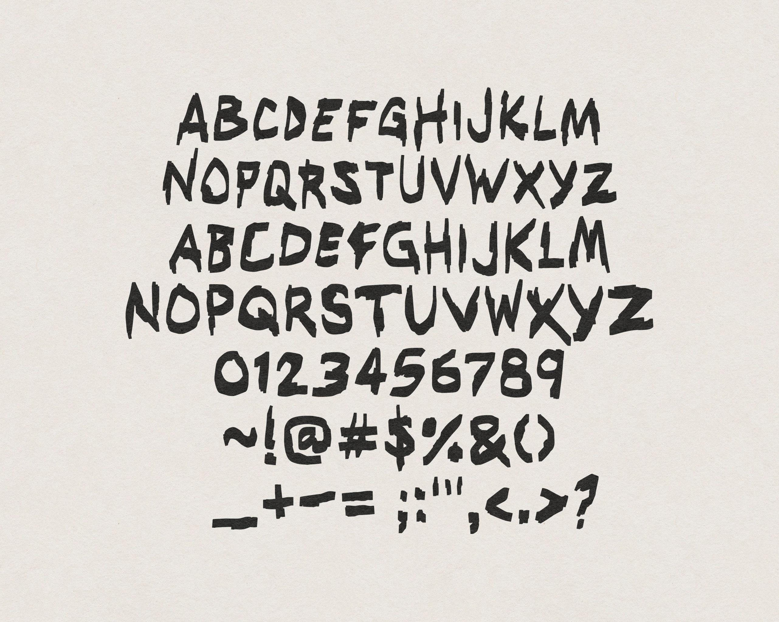 Punk Poster: Trendy Handwritten Font Modern Calligraphy - Etsy