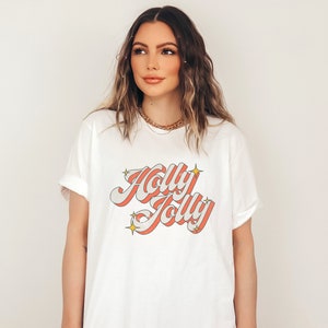 Holly Jolly Script Retro Vintage Minimalist Christmas Transparent PNG ...