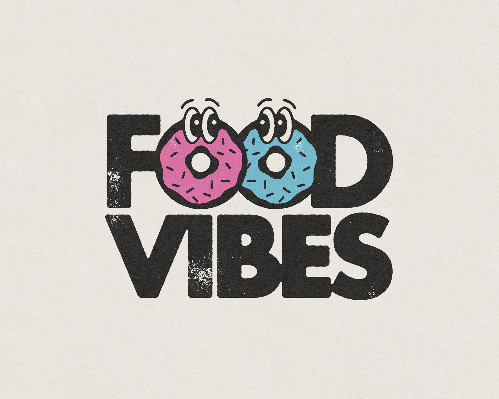 Food Vibes Funny Hungry Donut Breakfast Foodie Retro Vintage - Etsy