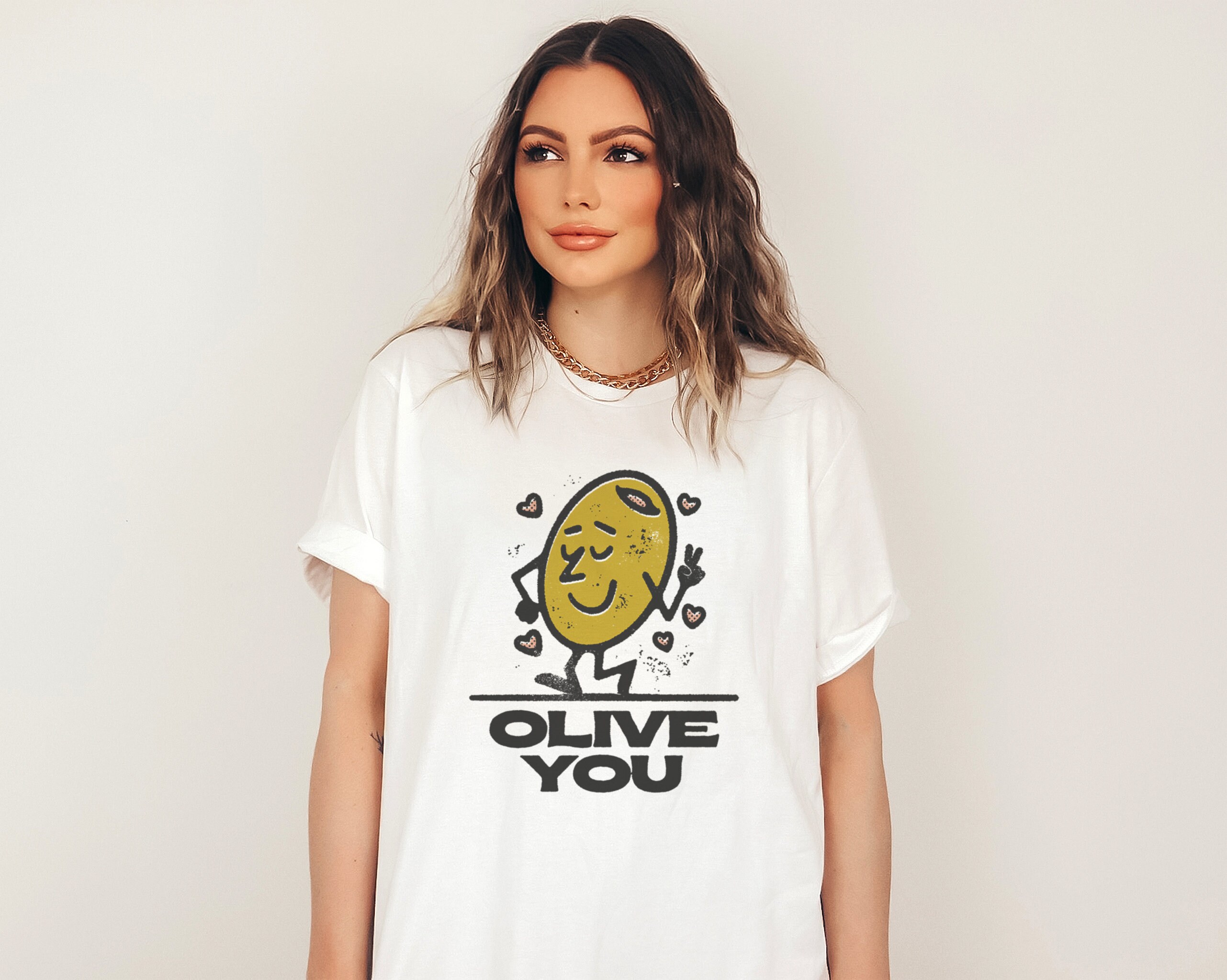 Olive You, I Love You Cute Retro Mascot Cartoon Transparent PNG Digital ...