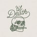 Til Death Vintage Skull Traditional Tattoo Line Work Illustration P&co ...