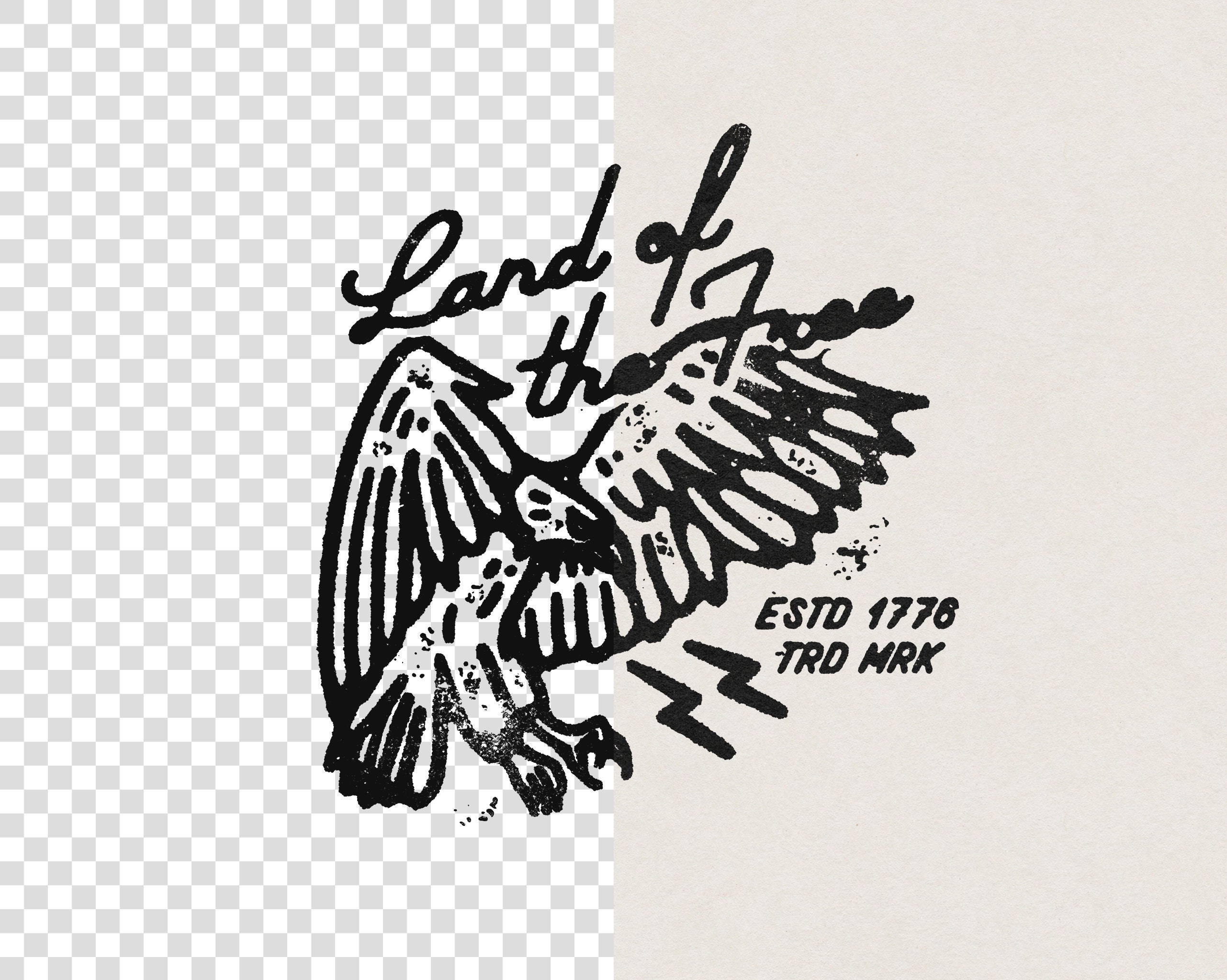 Land of the Free American Bald Eagle for July 4th - Etsy