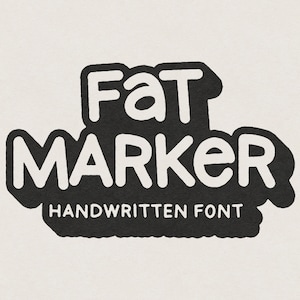 Fat Marker: Trendy Handwritten Font | Modern Calligraphy, Brush, Script ...