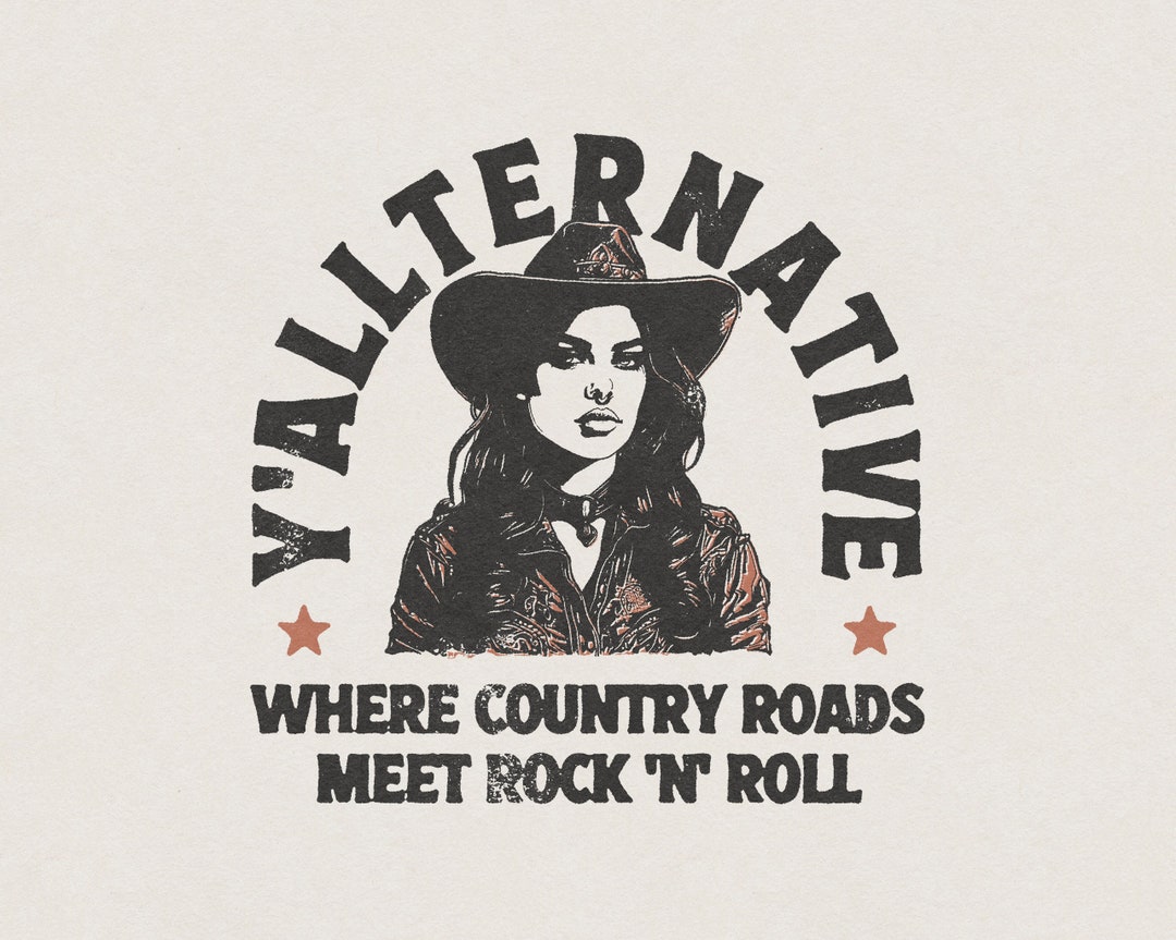 Y'allternative Goth Country Western Cowgirl With Nose Ring Funny ...