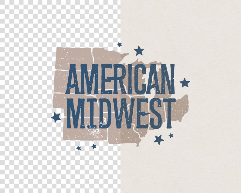 American Midwest Western American Country Cowboy Patriotic Retro ...