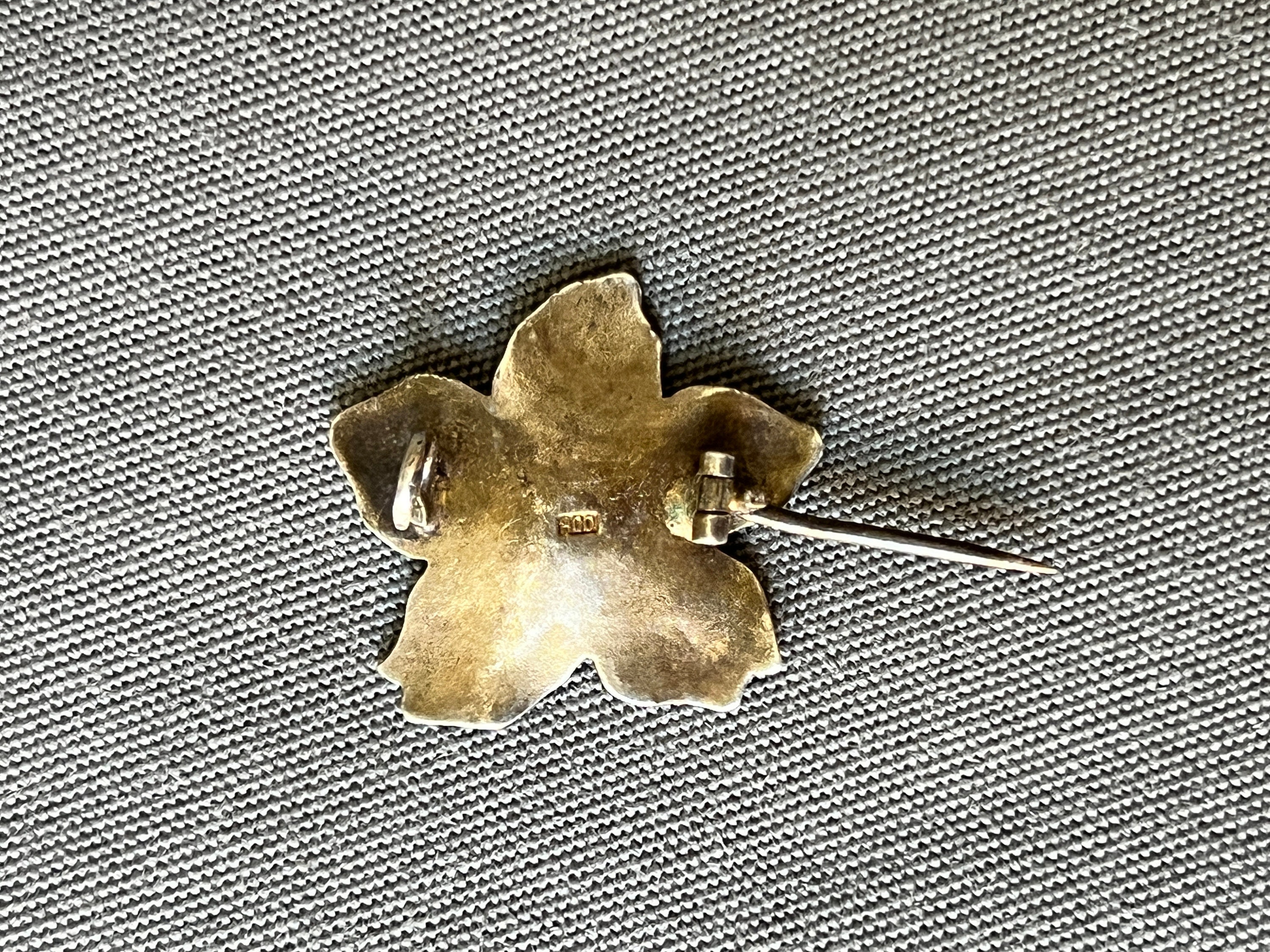 Art Nouveau Enamel Young Lady Brooch , Silver . Modernist Silver Brooch ...