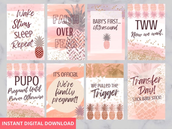 IVF Milestone Cards Download Printable IVF Cards IVF Gift - Etsy