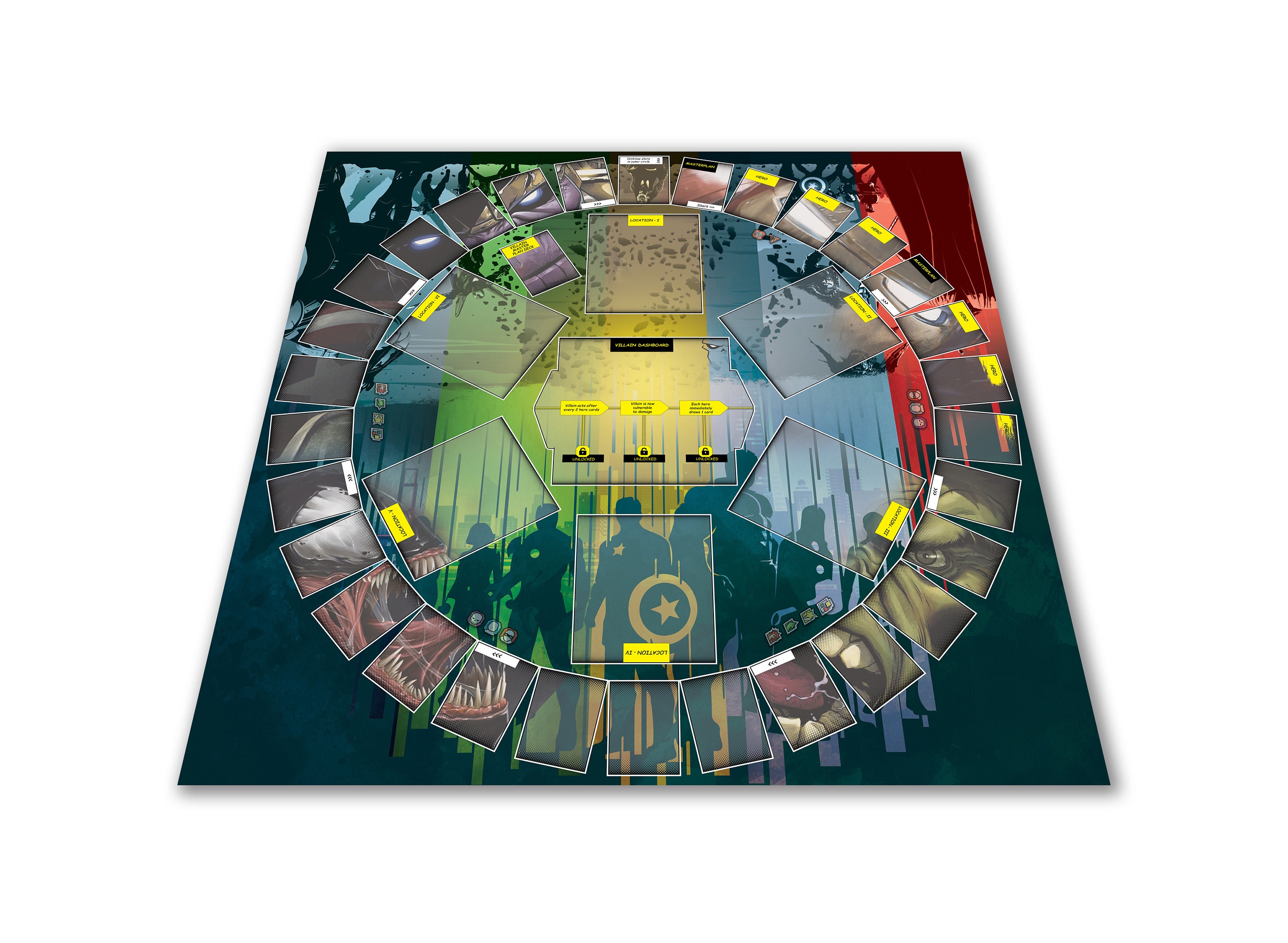 Marvel United Standard Edition Custom Gameboard Game Board Mat New ...