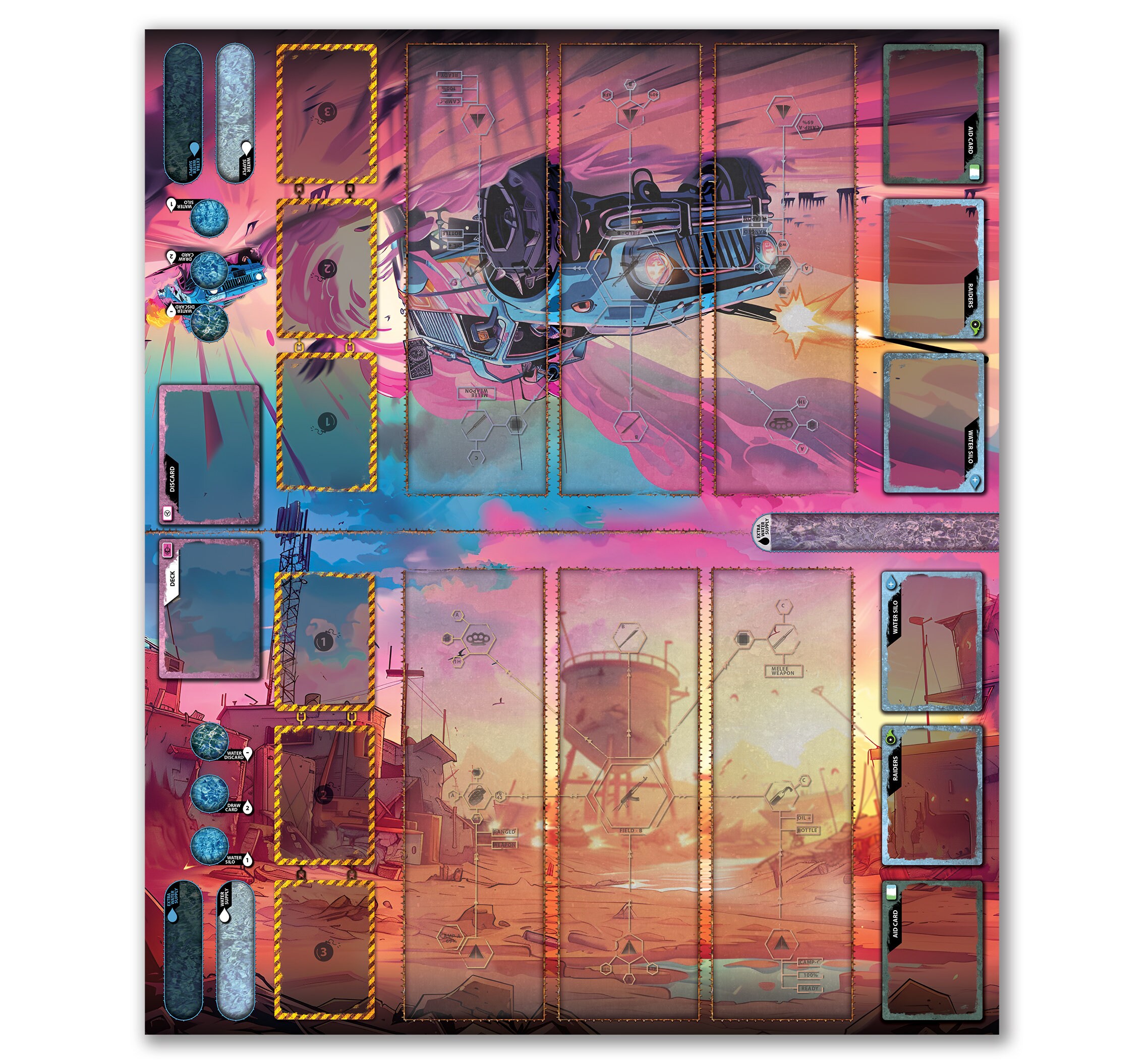 Radlands Custom Gameboard Game Board Mat New Unique CCG Card Playmat 2 ...