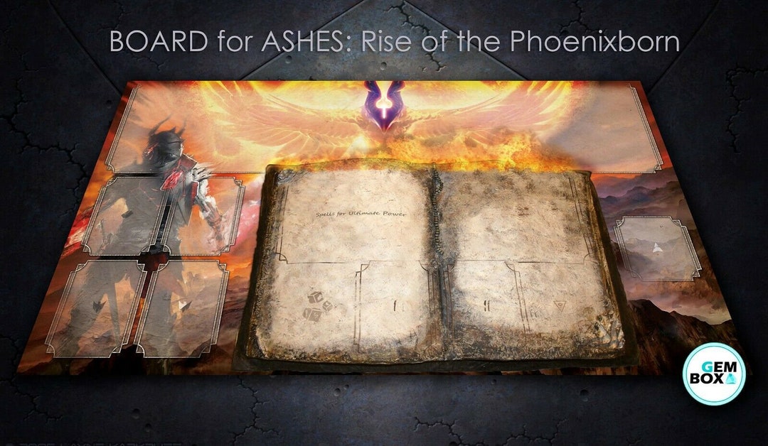 Ashes Rise of the Phoenixborn Gameboard Game Board 2x Mat New Unique ...