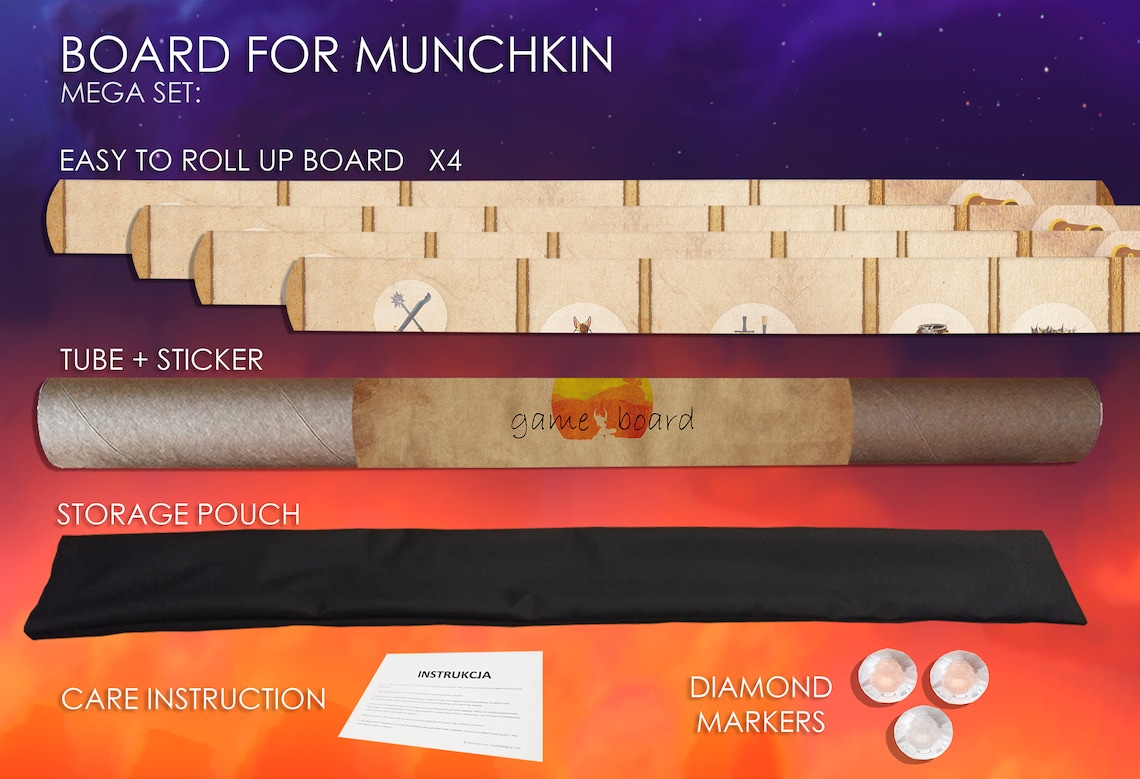 Munchkin Four Gameboard Game Board Mat New Unique CCG Card LCG | Etsy