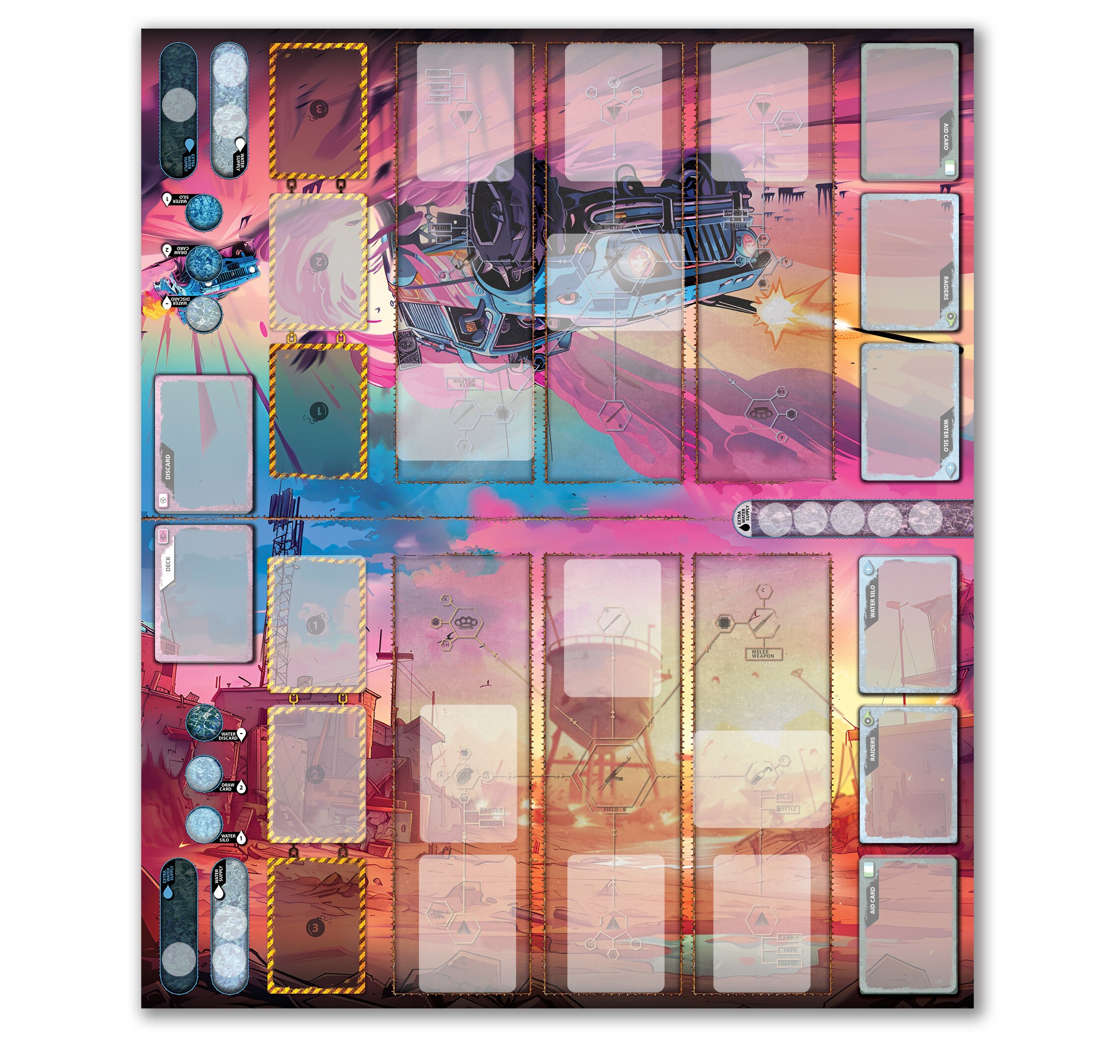 Radlands Custom Gameboard Game Board Mat New Unique CCG Card Playmat 2 ...