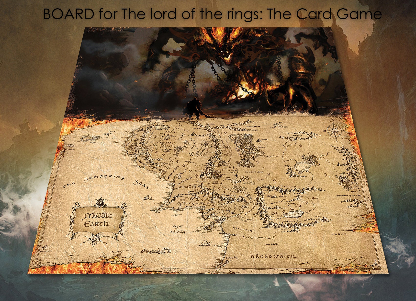 The Lord of the Rings Map Edition Limited Gameboard Game Board - Etsy