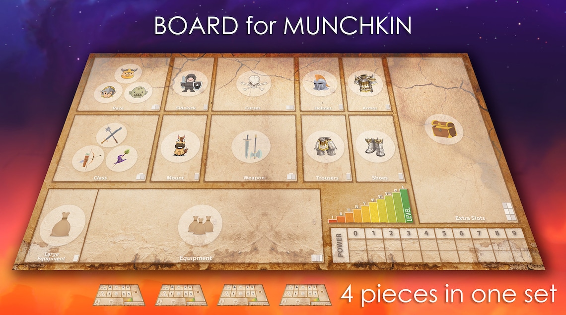 Munchkin Four Gameboard Game Board Mat New Unique CCG Card LCG | Etsy