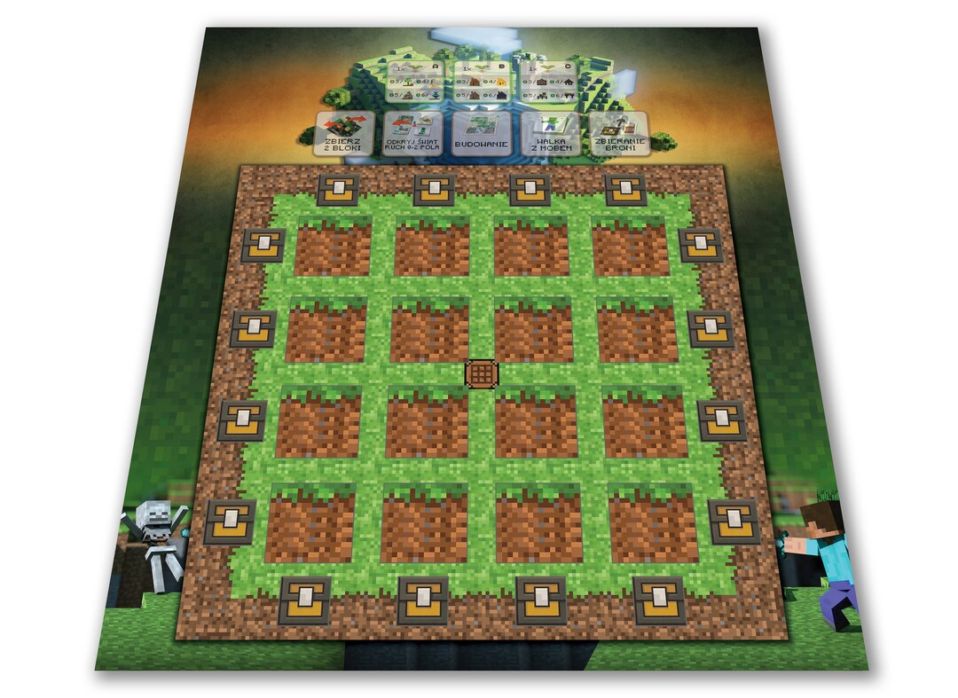 Minecraft Builders & Biomes Custom Gameboard Game Board Mat - Etsy