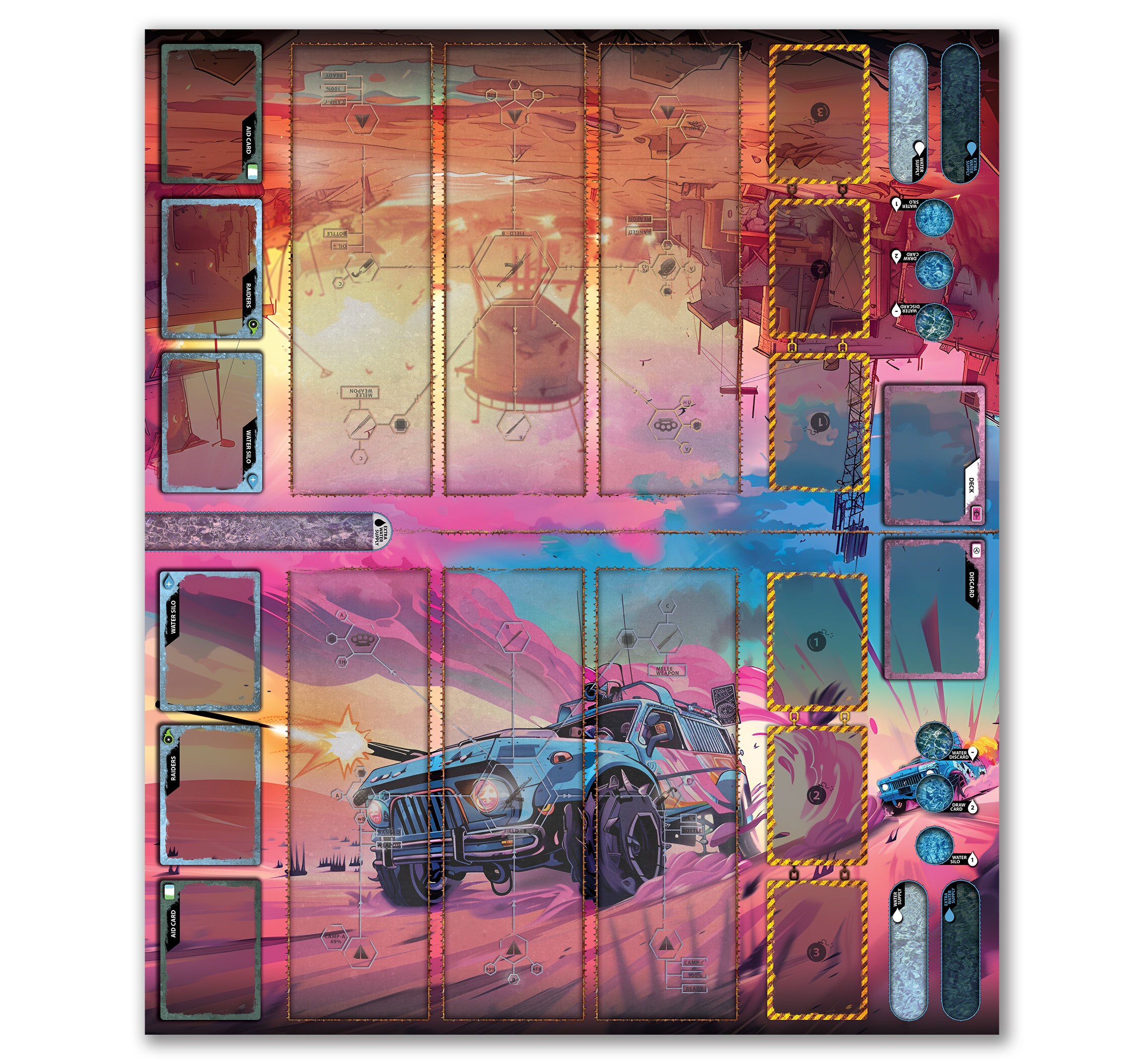 Radlands Custom Gameboard Game Board Mat New Unique CCG Card Playmat 2 ...