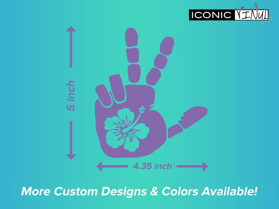Hibiscus Decal | Hand Wave Decal to Fit Jeep - 2 Pack - Etsy