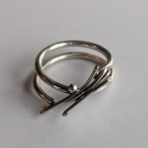 Abstract Silver Ring, Handmade, Unusual, Fun to Wear - Etsy