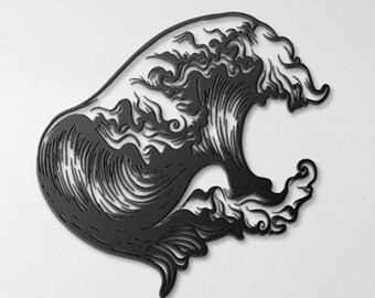 Great Wave Metal Wall Art - Etsy
