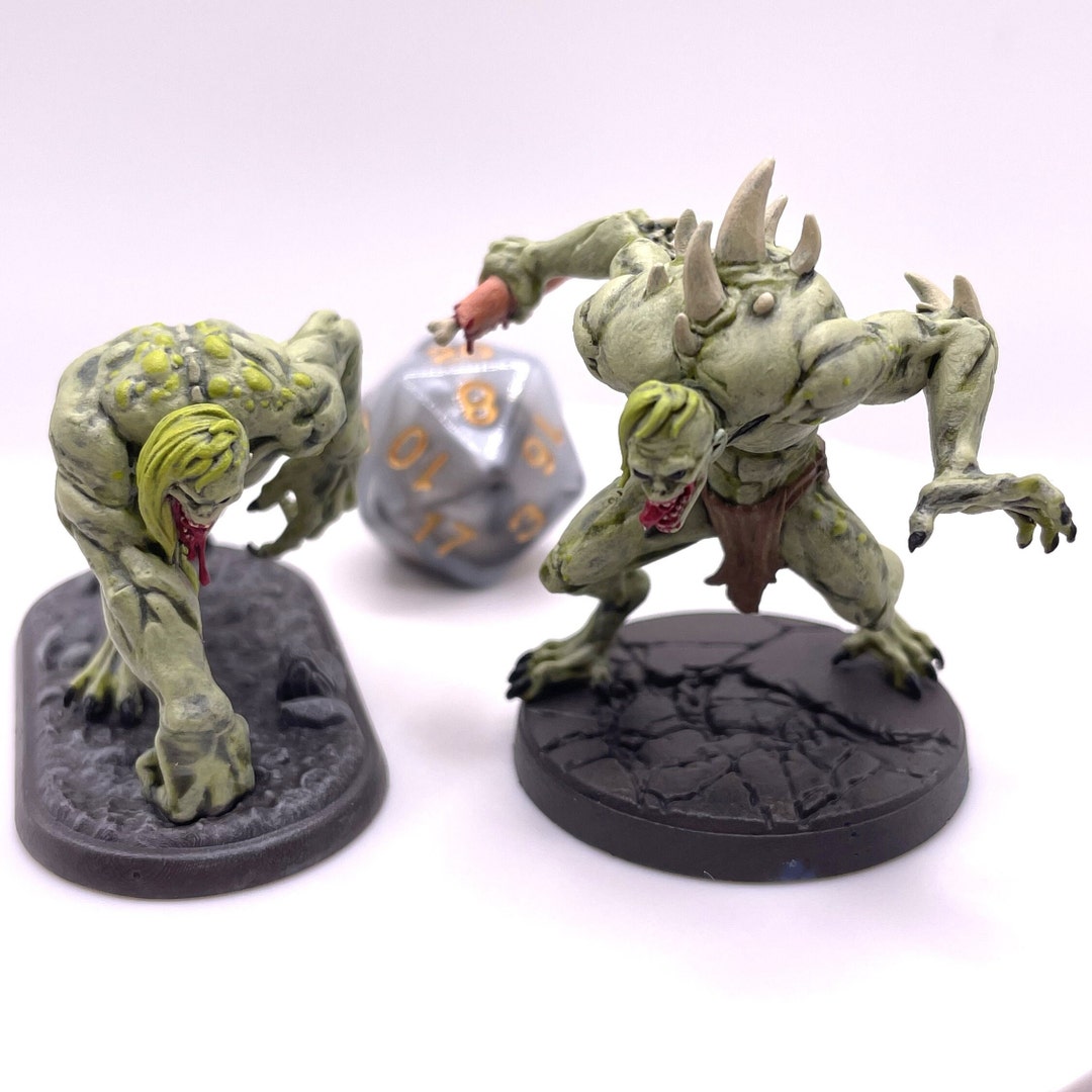 Undead Ghouls 2-piece Set RPG Miniatures Dnd Painted Miniatures - Etsy