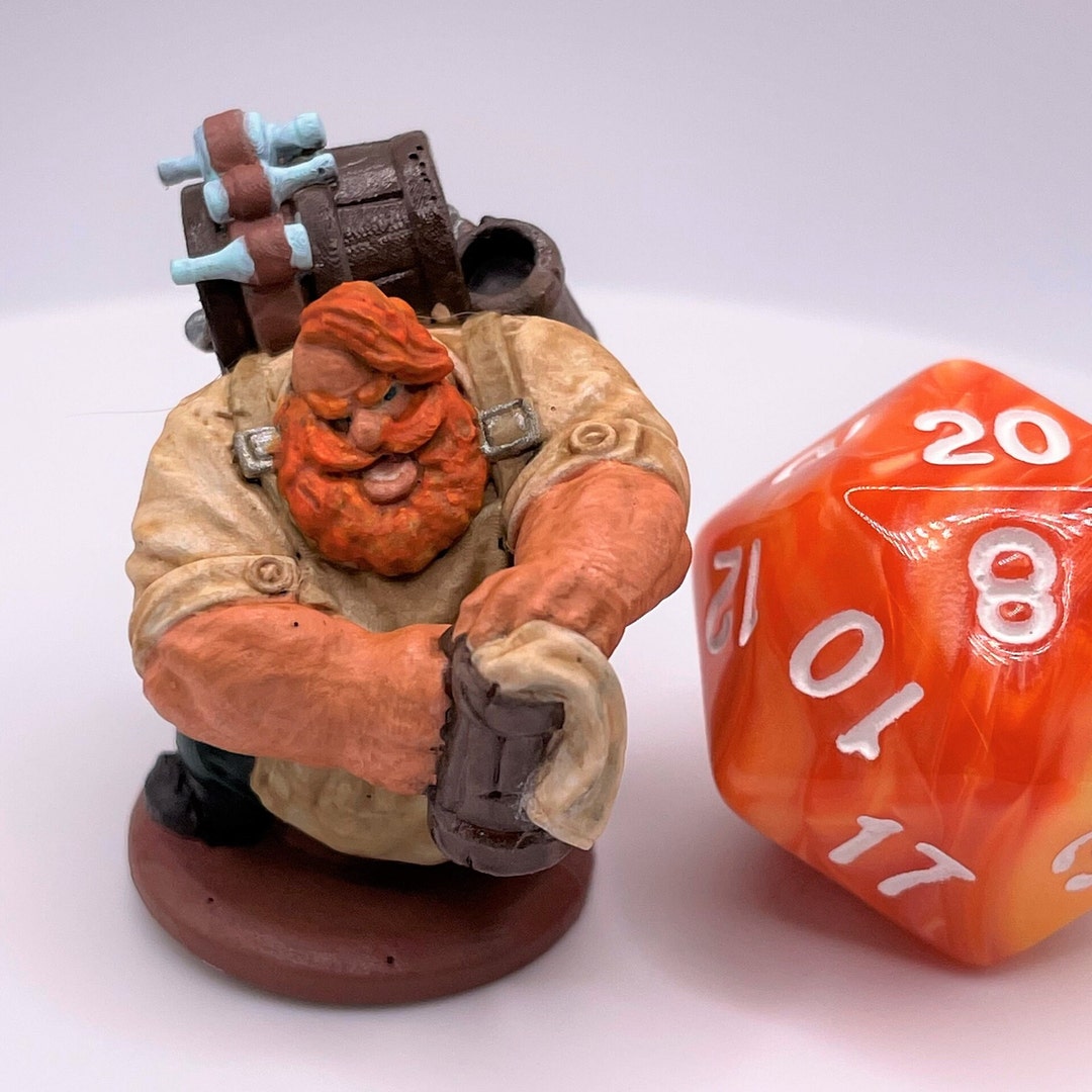 Village Dwarf Barkeep With Kegs RPG Miniatures Dnd Painted Miniatures ...