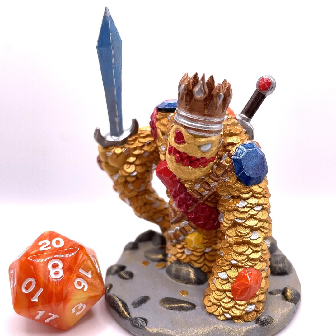 Treasure Golem With Frost Sword | RPG Miniatures | Dnd Painted ...