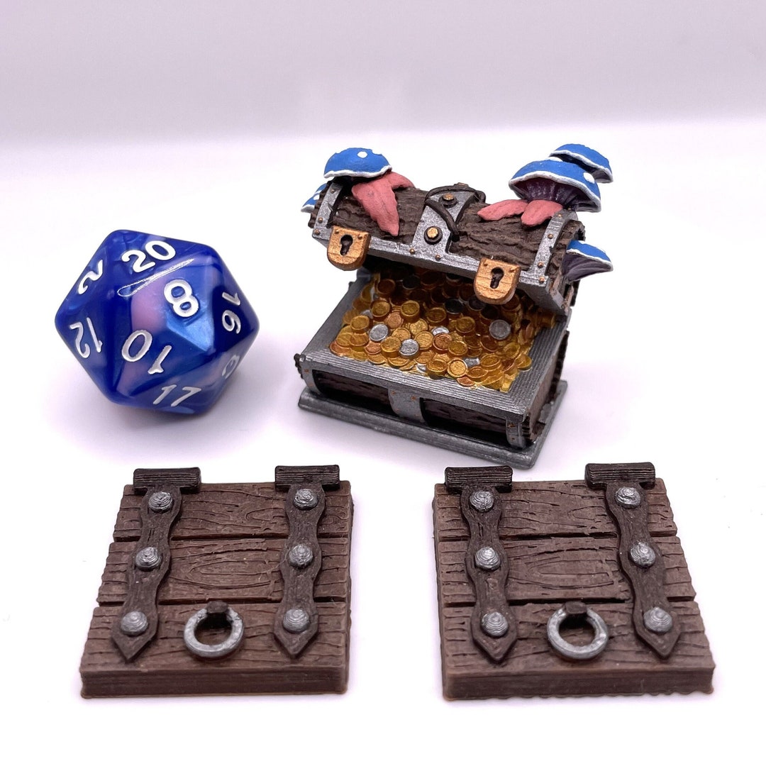 Treasure Chest and Trap Doors Scatter | RPG Miniatures | Dnd Painted ...