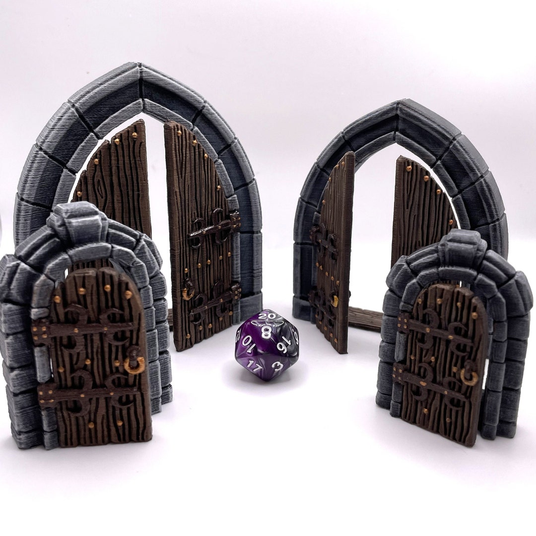 Working Tabletop Doors Dungeon Scatter RPG Miniatures Dnd Painted ...