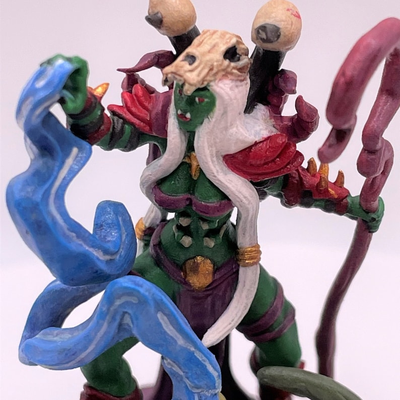 Female Orc Necromancer With Staff | RPG Miniatures | Dnd Painted ...