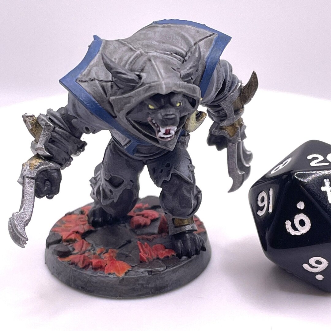 Werewolf Rogue RPG Miniature Dnd Painted Miniatures - Etsy