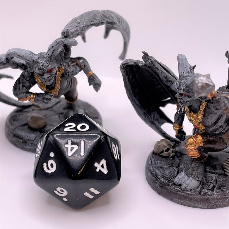 Set of 3 Gargoyle Monsters RPG Miniatures Dnd Painted - Etsy