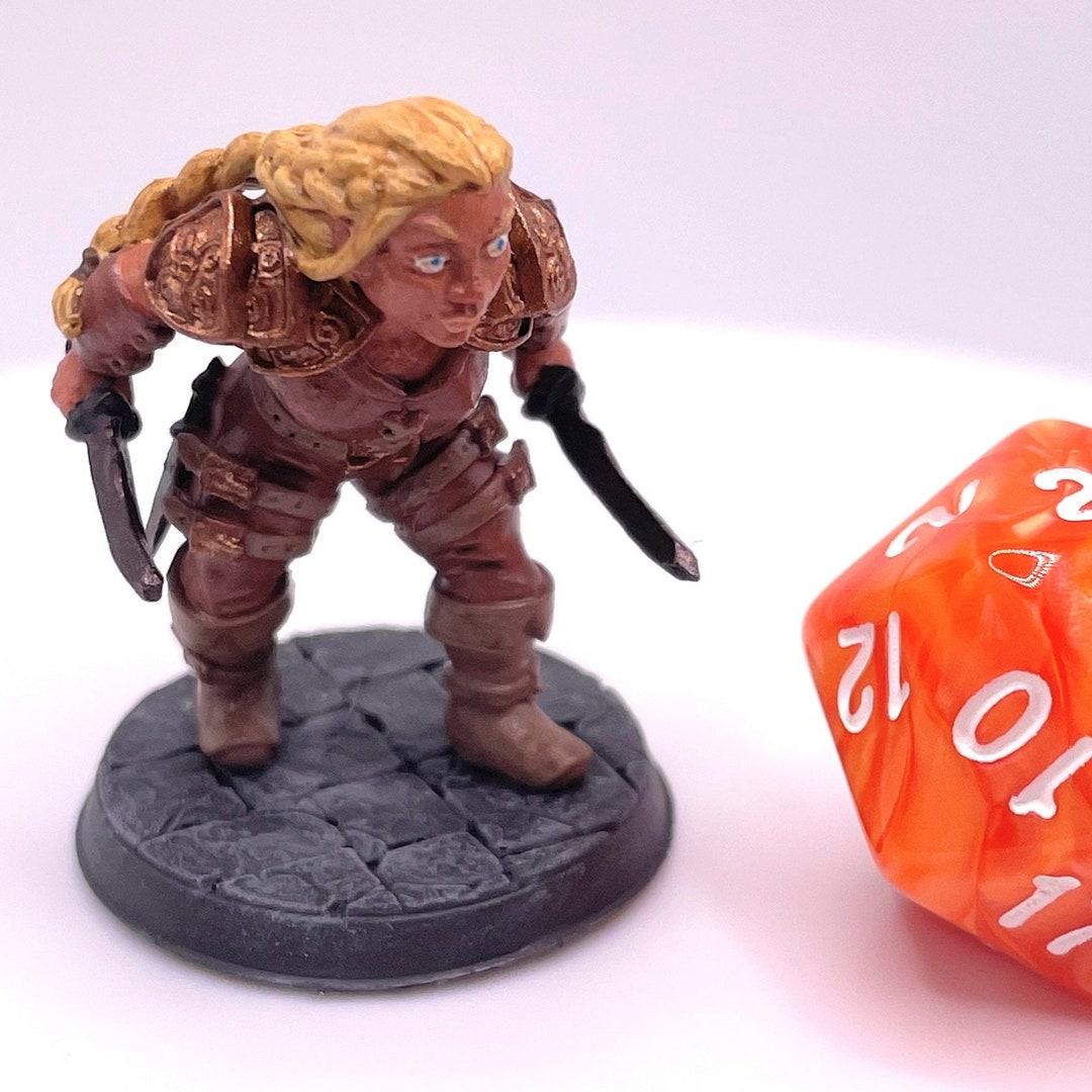 Female Dwarf Rogue With Daggers | RPG Miniatures | Dnd Painted ...