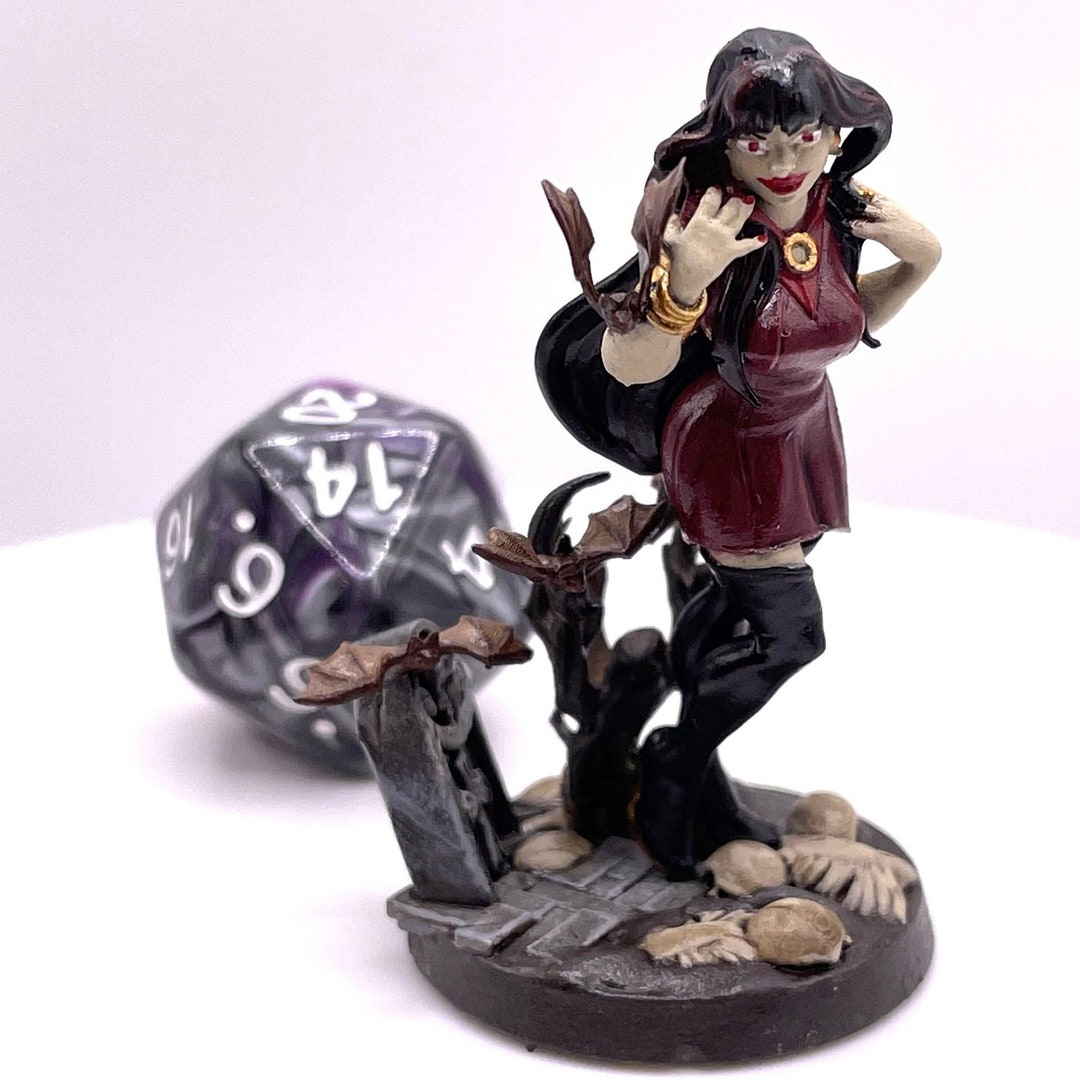 Undead Female Vampire With Bats | RPG Miniatures | Dnd Painted ...