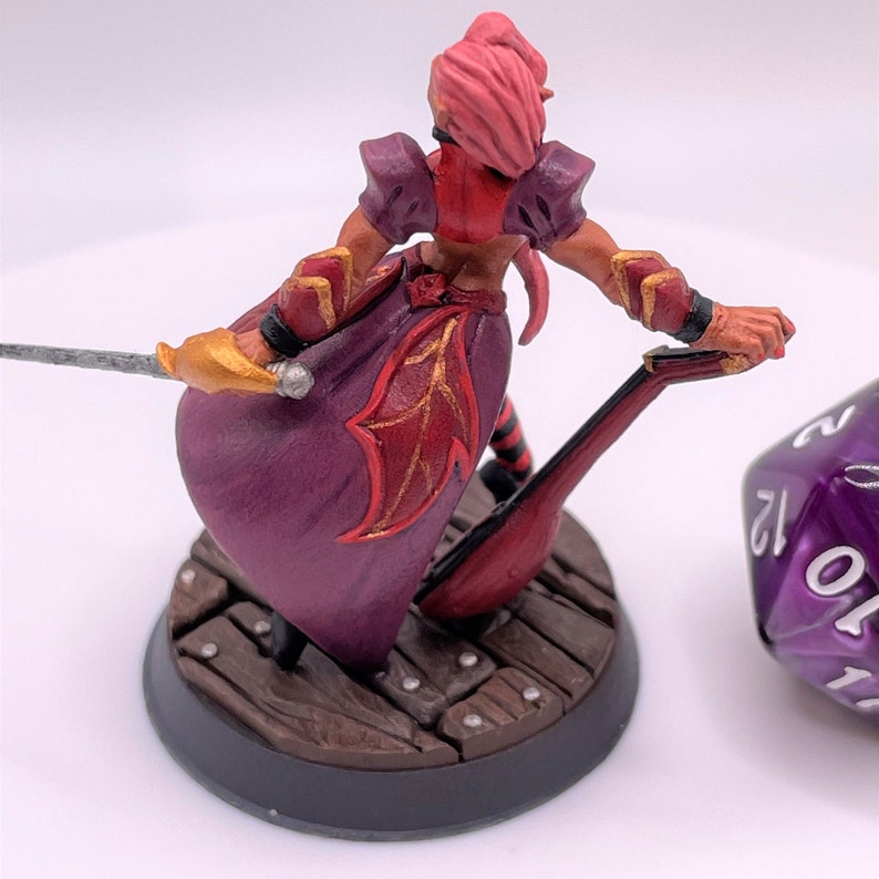 Female Elf Bard With Lute and Rapier RPG Miniatures Dnd - Etsy