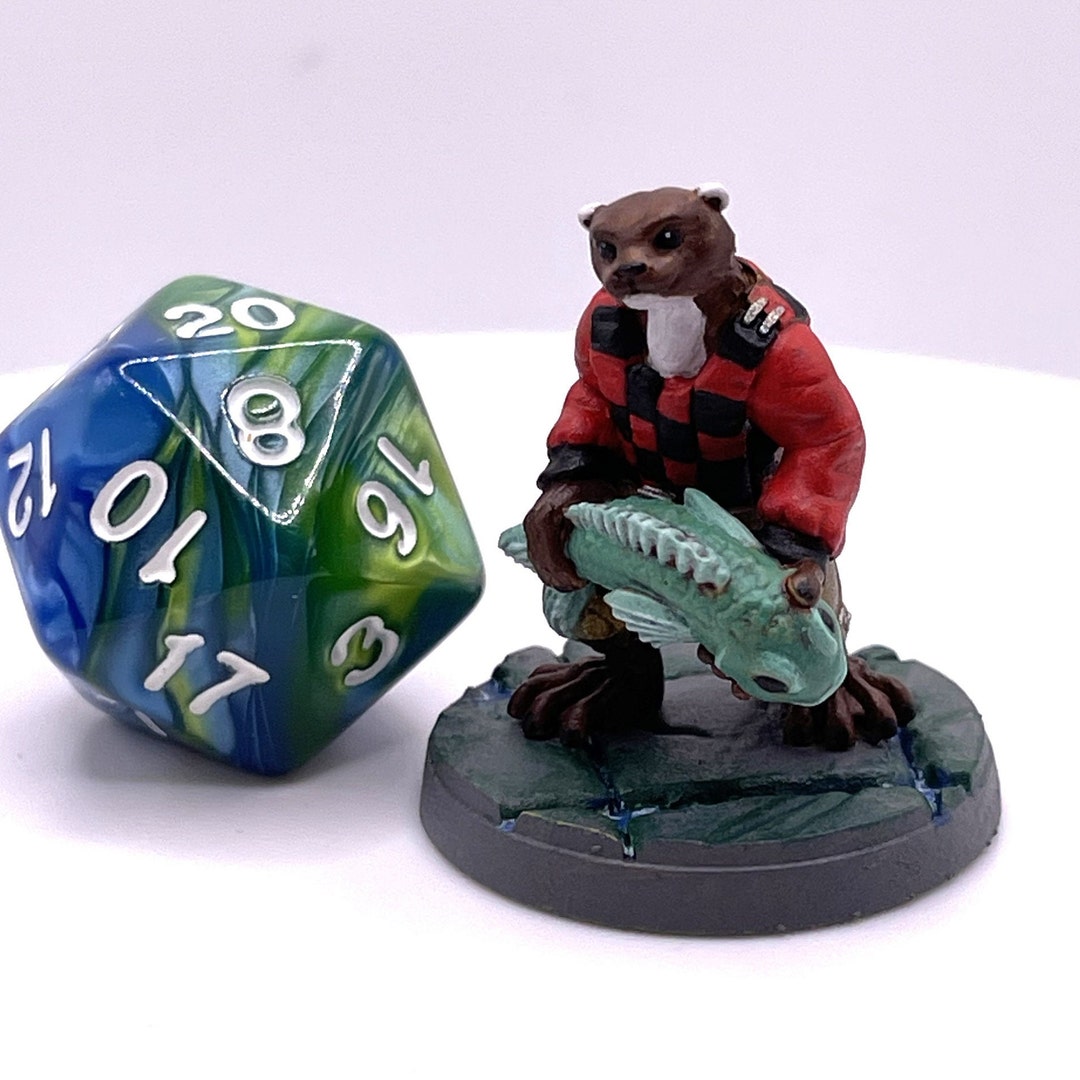 Otterfolk Fish Merchant Villager | RPG Miniatures | Dnd Painted ...