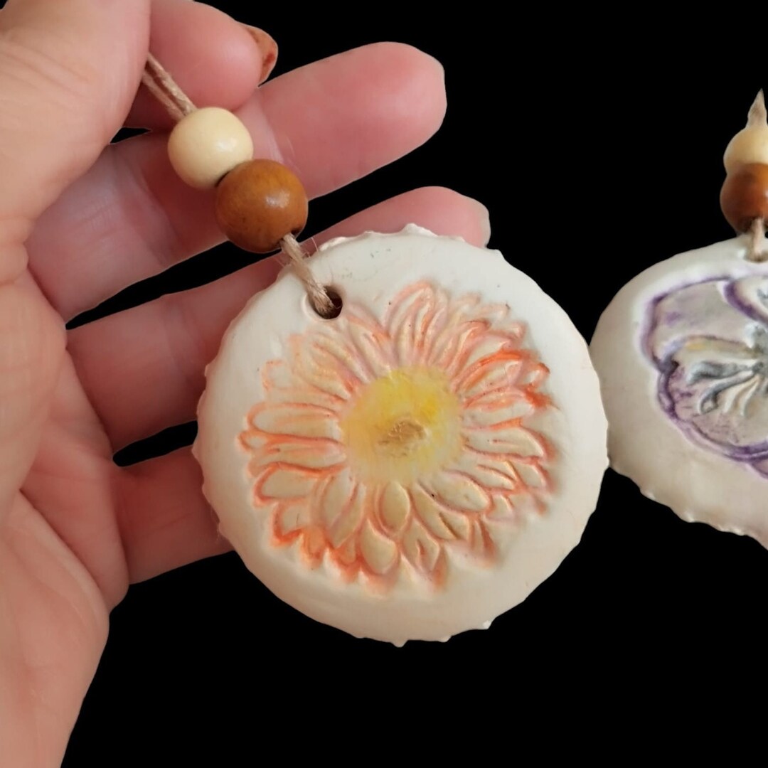 Pair of Vintage Clay Ornaments/diffusers for Indoor or Outdoor Use ...