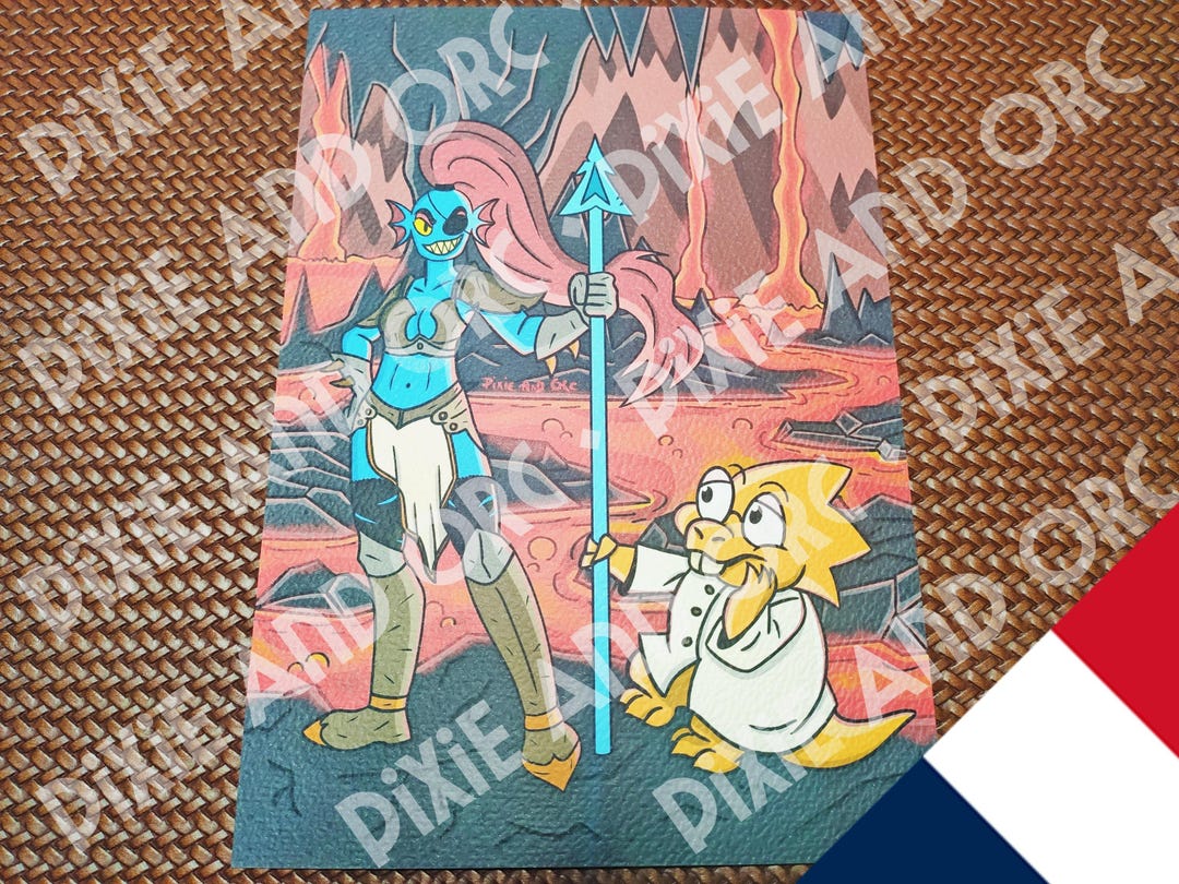 Print Illustration Undyne Undertale Inspired - Etsy